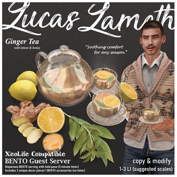 Second Life Marketplace - [Lucas Lameth] Ginger Lemon Tea